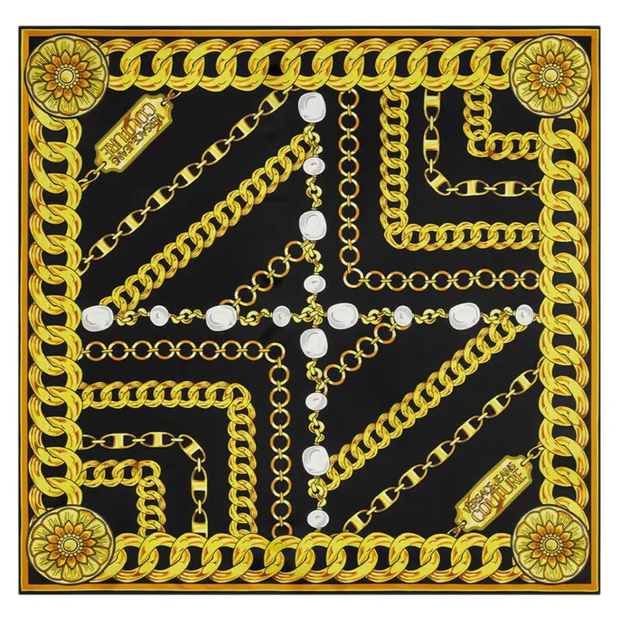 Khăn Nữ Versace Jeans Couture V-Emblem Chain Silk Foulard ...