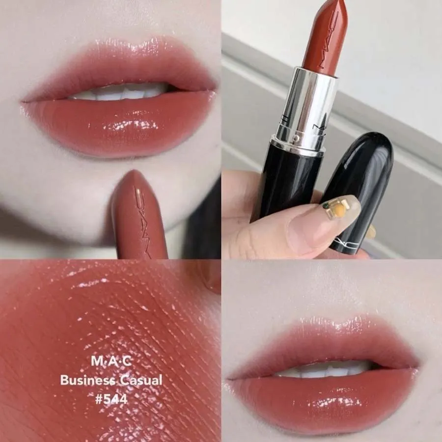 Mua Son Mac Lustreglass Lipstick 544 Business Casual Màu Đỏ Hồng Đất ...