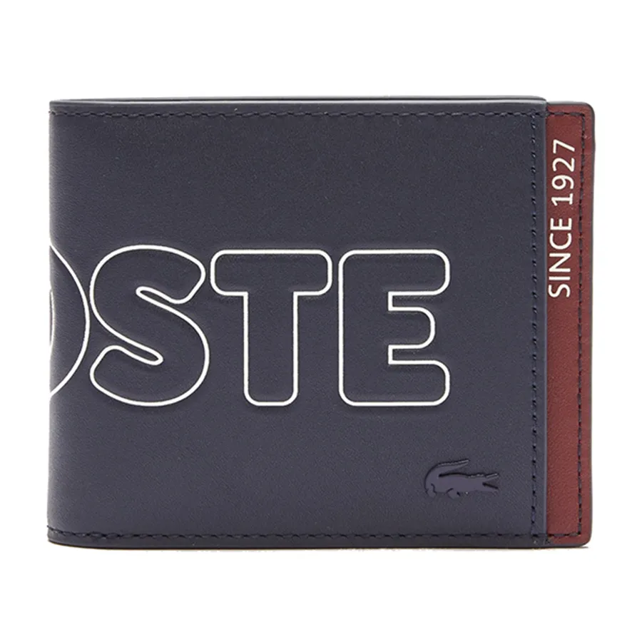 Ví Nam Lacoste Men's Fitzgerald Branded Leather Foldable Wallet ...
