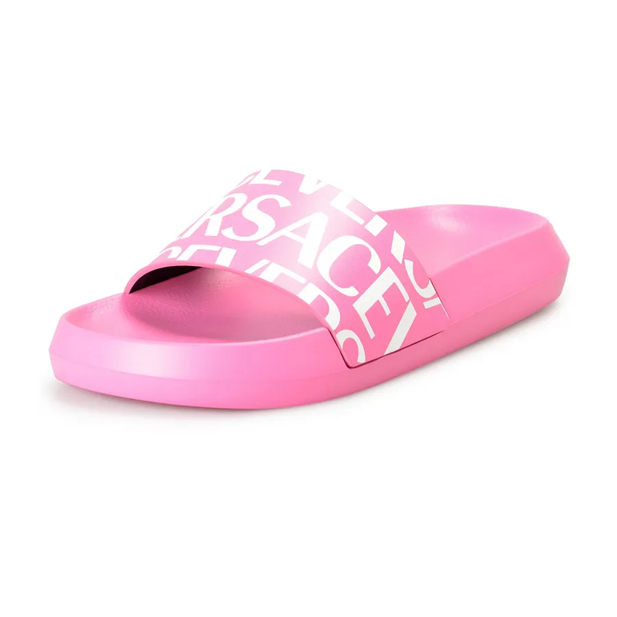 Dép Nữ Versace Pink Slides With Logo 1009459 1A05389-5P100 Màu Hồng ...