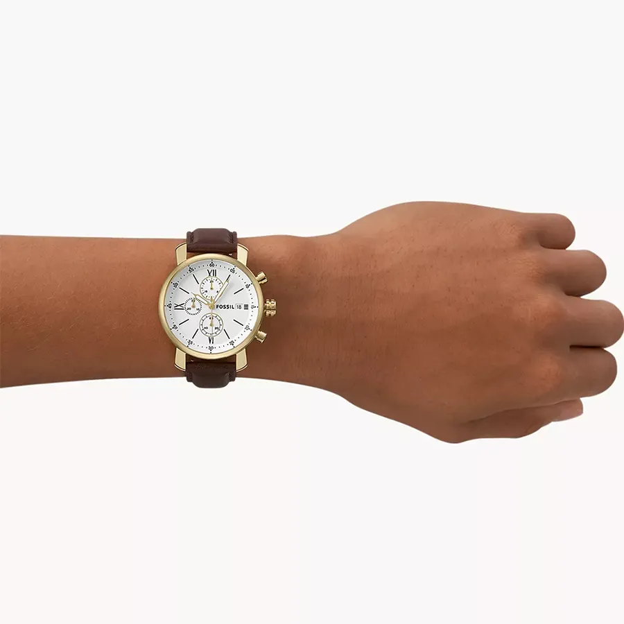 Mua Đồng Hồ Nam Fossil Rhett Chronograph Brown Leather Watch BQ1009 Màu ...