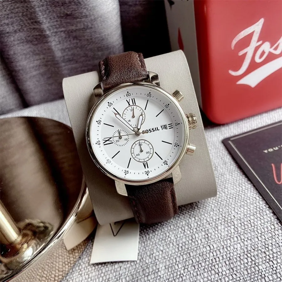 Mua Đồng Hồ Nam Fossil Rhett Chronograph Brown Leather Watch BQ1009 Màu ...