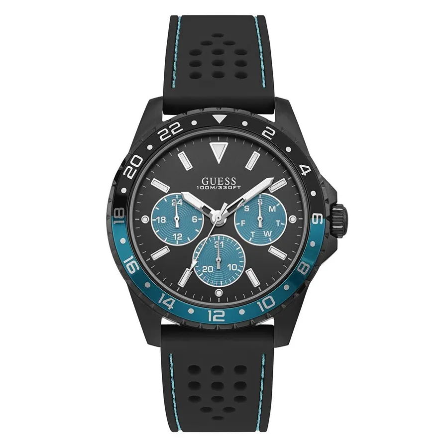 Đồng Hồ Nam Guess Odyssey Black Dial Rubber Strap Men's Watch W1108G5 ...