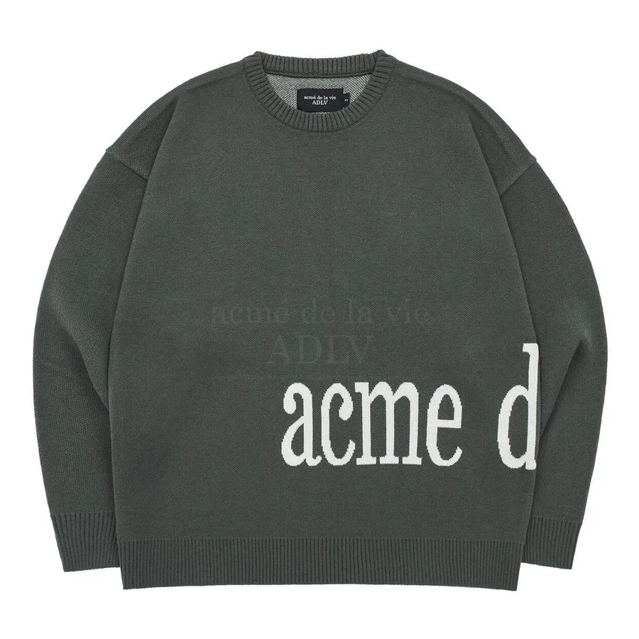 Áo Nỉ Sweater Acmé De La Vie ADLV Basic Logo Side Point Màu Than Chì ...