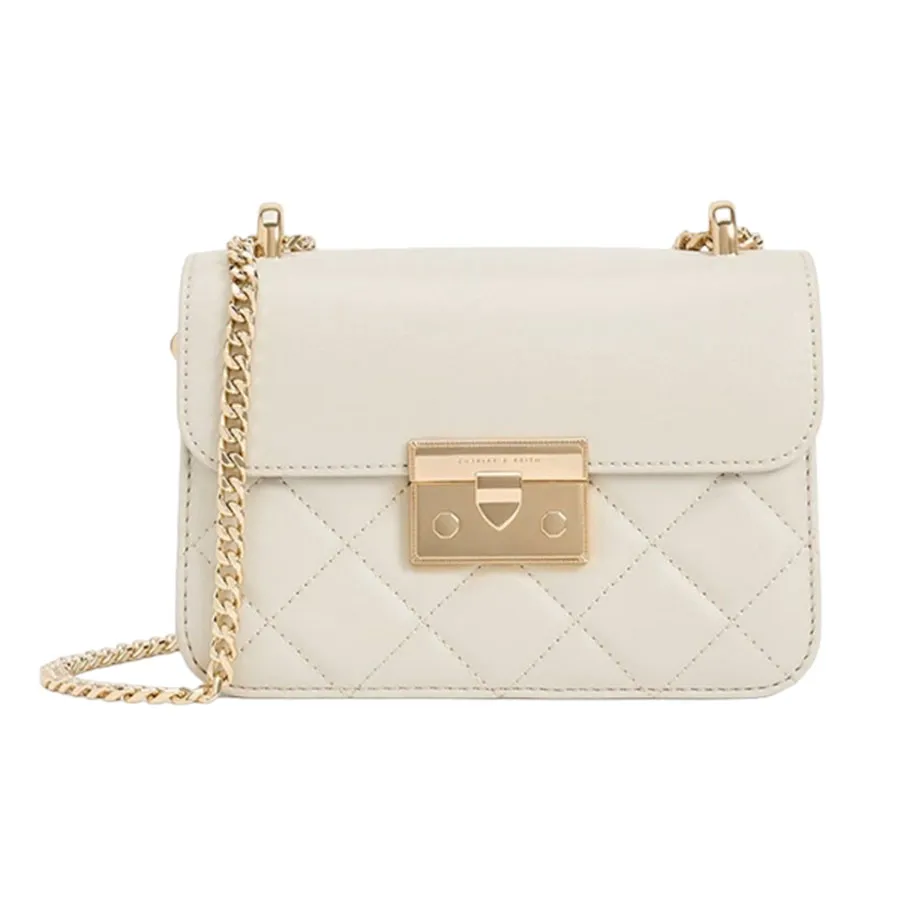 Túi Đeo Chéo Nữ Charles & Keith CNK Quilted Push-Lock Chain Handle Bag ...