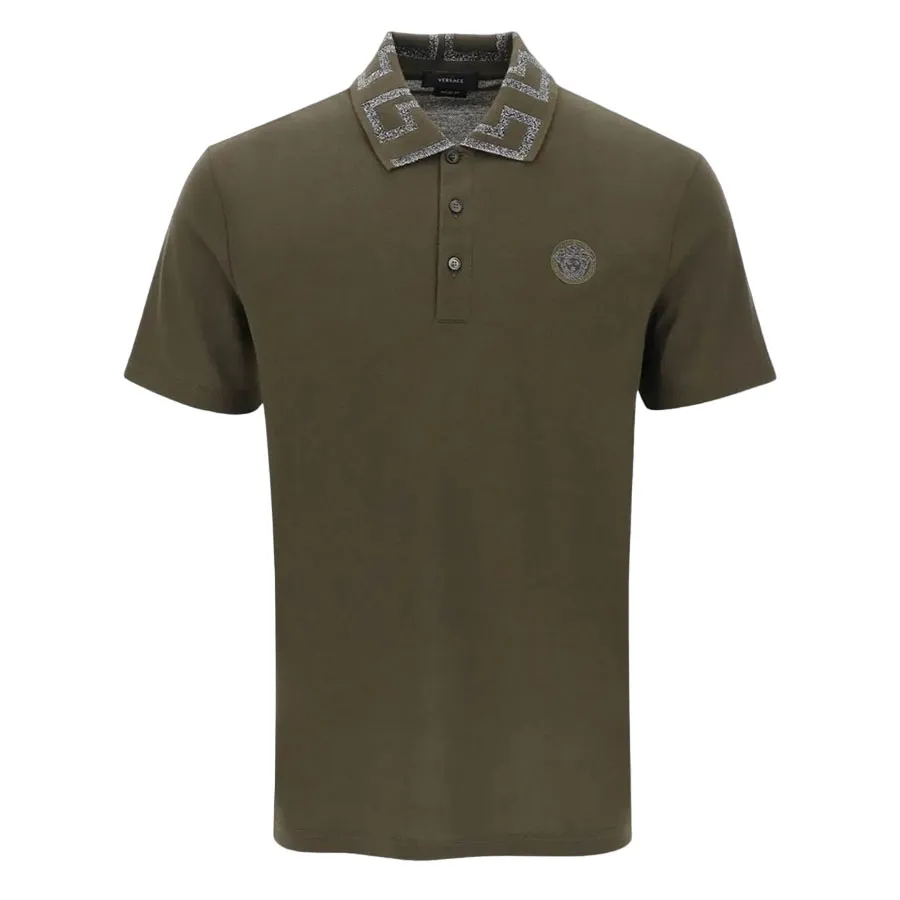 Áo Polo Nam Versace Medusa Green Greca Collar A87402 1A06199 2GF40 Màu ...