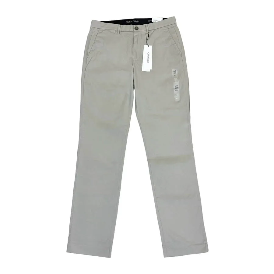 Quần Dài Nam Calvin Klein CK Slim Fit 40VP650 Màu Be Xám Size 32 | Vua ...