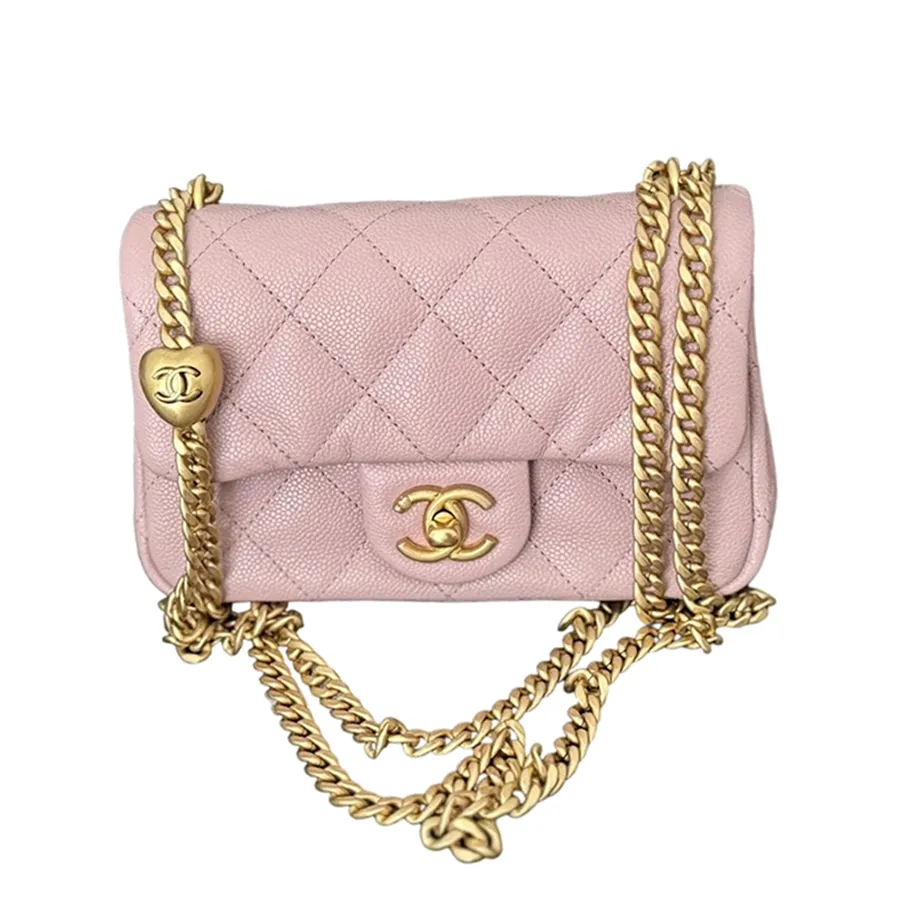 Túi Đeo Chéo Nữ Chanel Sweeheart Mini Flap Bag Light Pink Màu Hồng Nhạt ...
