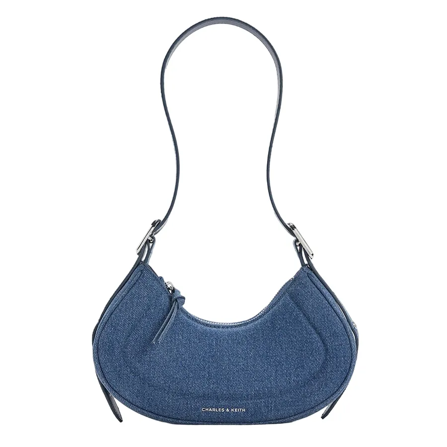 Túi Đeo Vai Nữ Charles & Keith CNK Petra Curved Shoulder Bag Denim Blue ...