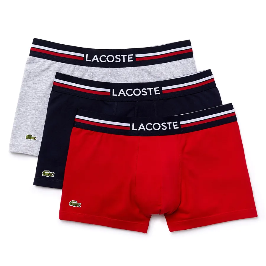 Set 3 Quần Lót Nam Lacoste Trunks Boxers 3-Pack Multicolor Waist Trunks ...