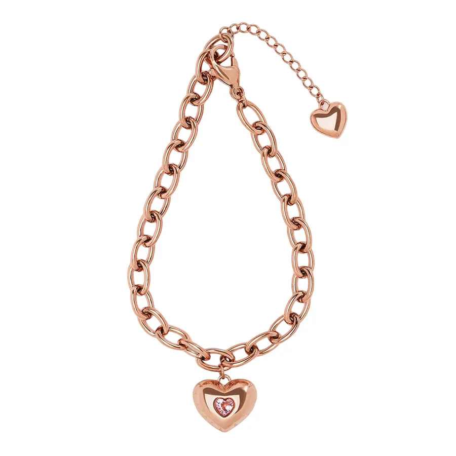 Vòng Đeo Tay Nữ Charles & Keith CNK Bethania Heart Crystal Chain-Link ...