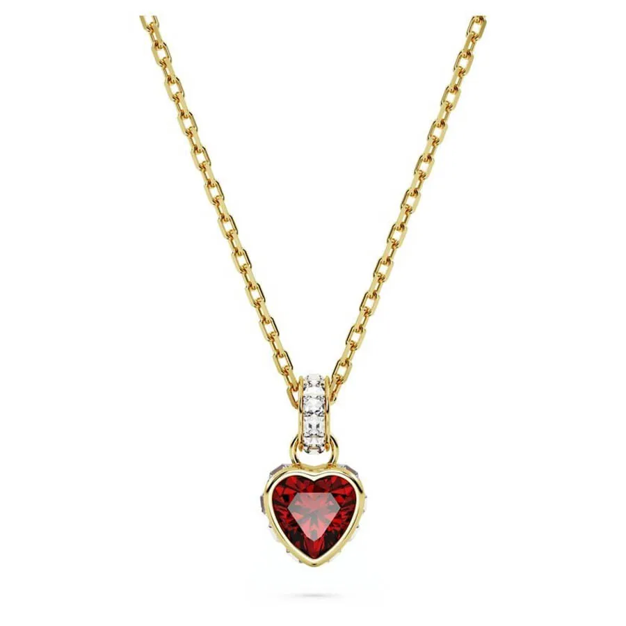 Dây Chuyền Nữ Swarovski Stilla Pendant Heart, Red, Gold-Tone Plated ...