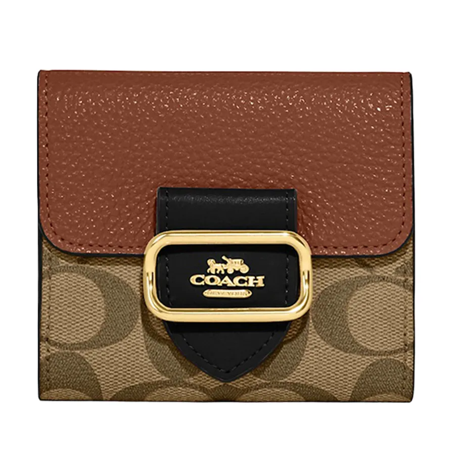 Ví Nữ Coach Small Morgan Wallet In Signature Canvas CF472 Màu Nâu Khaki ...