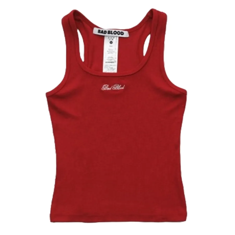 Áo Ba Lỗ Badblood Classic Logo Basic Tank Red Màu Đỏ Size S | Vua Hàng Hiệu
