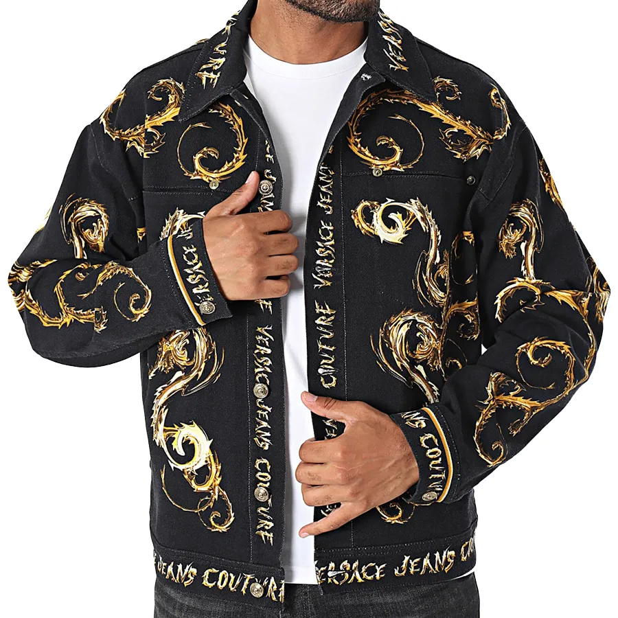 Áo Khoác Nam Versace Jeans Couture Denim Jacket 77GAS40P ES125LO1 Màu ...