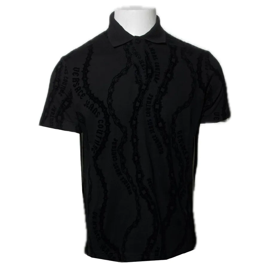 Áo Polo Nam Versace Jeans Couture Black Flock Print 77GAG6R0 JS415 899 ...