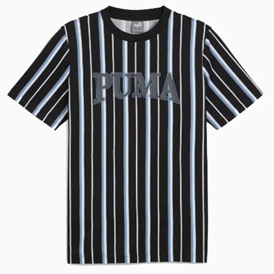 Áo Thun Nam Puma Men's Round Neck Short Sleeve Striped TShirt Squad ...