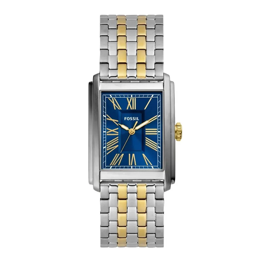 Đồng Hồ Nam Fossil Carraway Three-Hand Two-Tone Watch FS6010 Màu Bạc ...