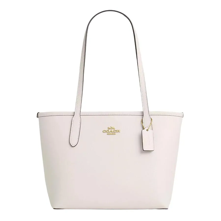 Túi Tote Nữ Coach Small City Tote Bag CT859 Màu Trắng Kem | Vua Hàng Hiệu