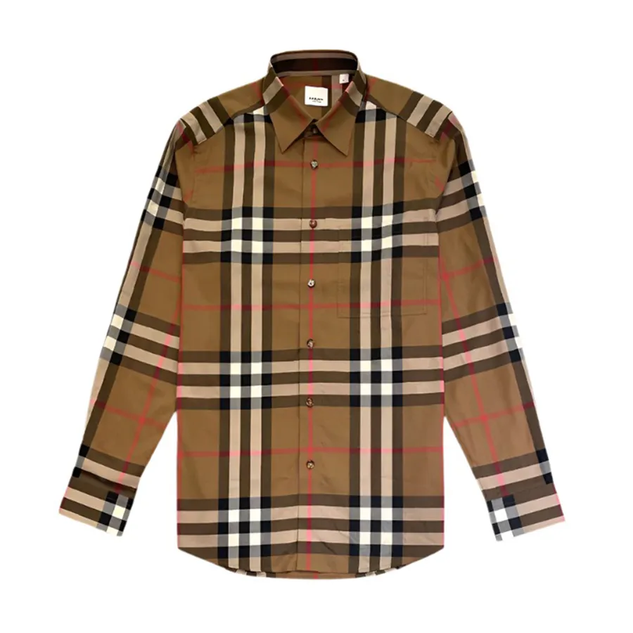 Áo Sơ Mi Nam Burberry Taupe Brown Check Shirt Màu Nâu Kẻ Size XS | Vua ...