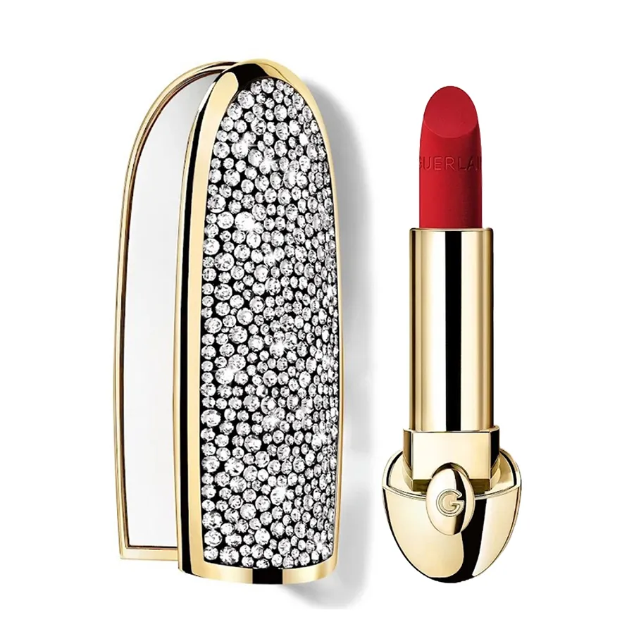 Combo Vỏ Son + Son Guerlain Rouge G Velvet Refill 880 Le Rouge Rubis Màu Đỏ Ruby | Vua Hàng Hiệu