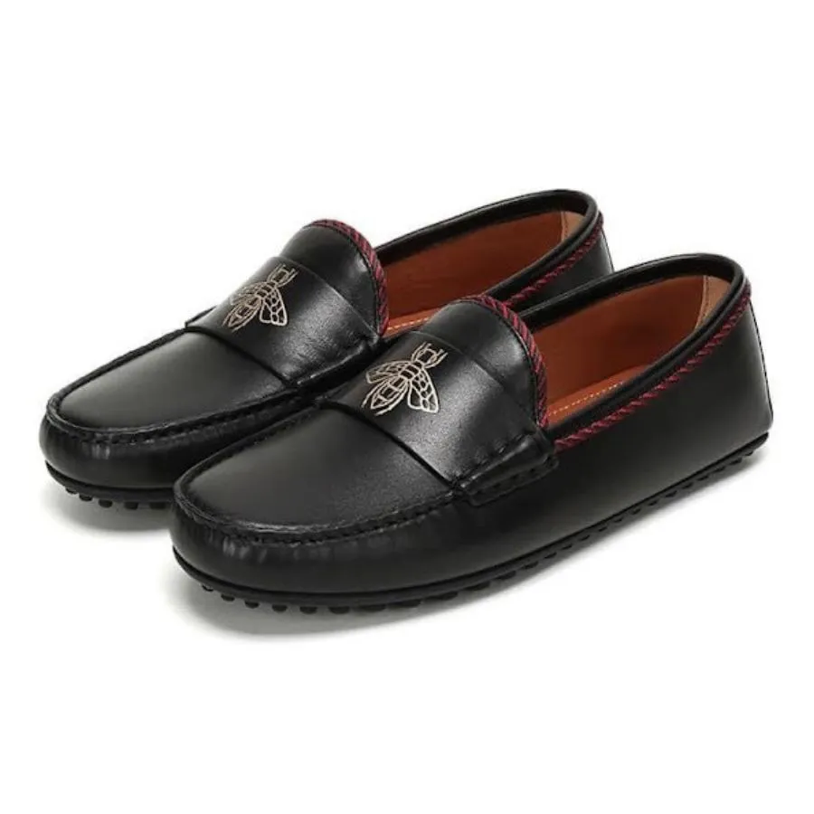Giày Lười Nữ Gucci Loafer Bee Driver Black 497117 Màu Đen Size 5.5 ...