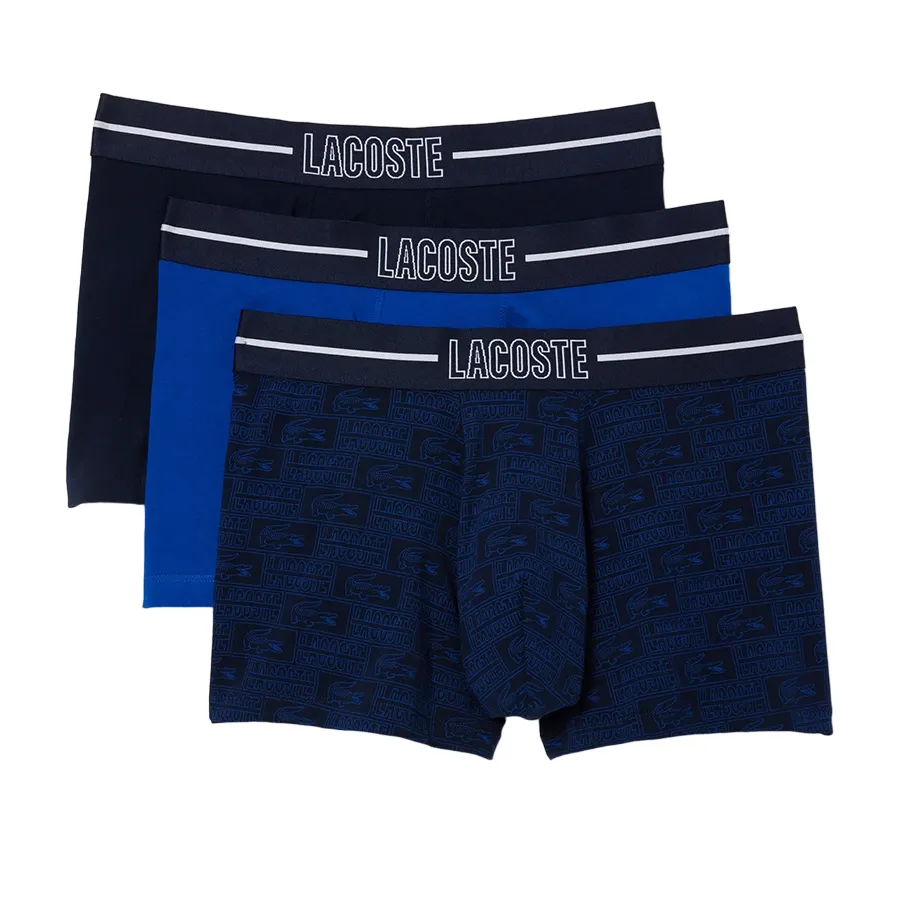 Set 3 Quần Lót Nam Lacoste Trunks Boxers 3-Pack 5H0858 IZQ Phối Màu Size M | Vua Hàng Hiệu