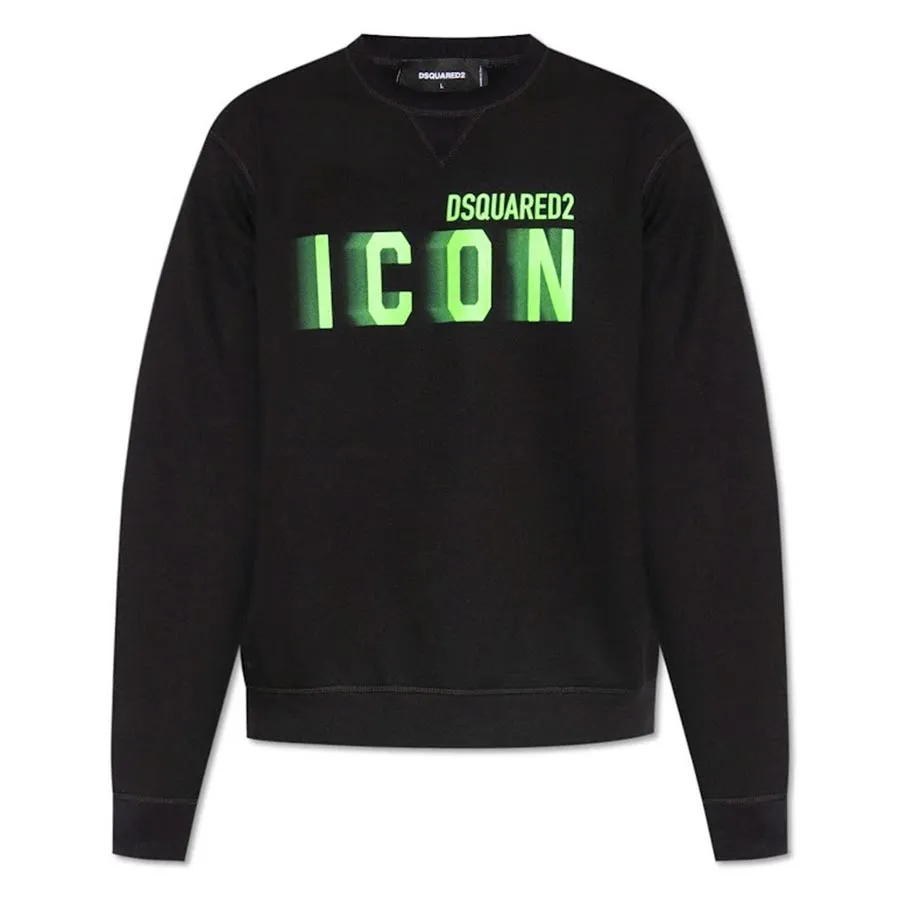 Áo Nỉ Sweater Nam Dsquared2 Icon Logo Sweatshirt S79GU0111 Màu Đen Size ...