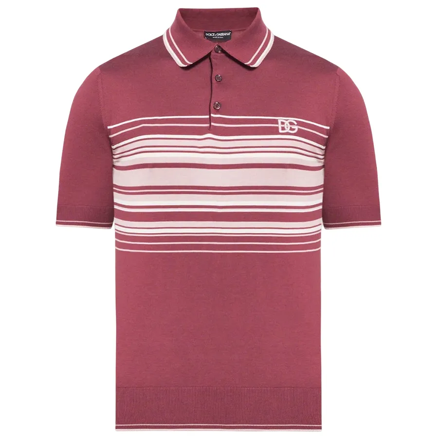 Áo Polo Nam Dolce & Gabbana D&G GX539Z JEMF3 S9002 Màu Đỏ Kẻ Trắng Size ...