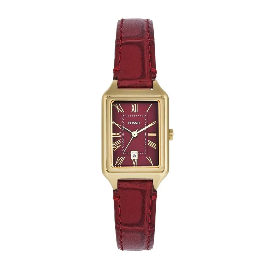 Đồng Hồ Nữ Fossil Raquel Leather Straps ES5383 Màu Đỏ Phối Vàng | Vua ...