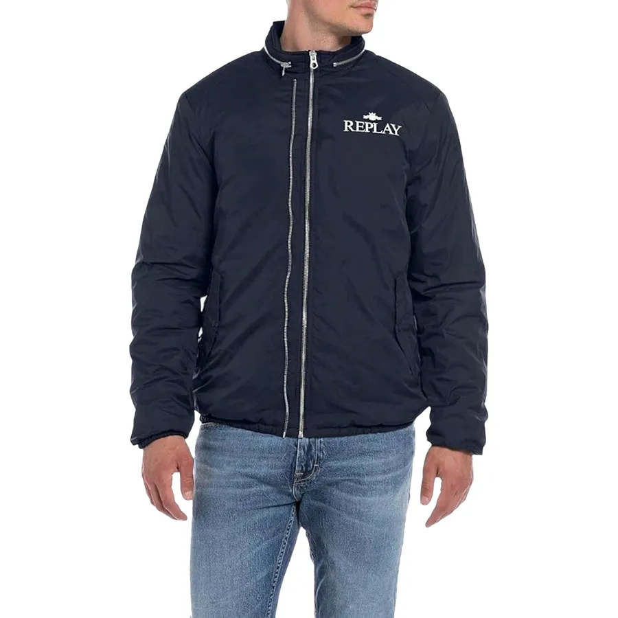 Áo Khoác Nam Replay Men's Nylon Jacket M8325 000 Màu Xanh Đen Size S ...
