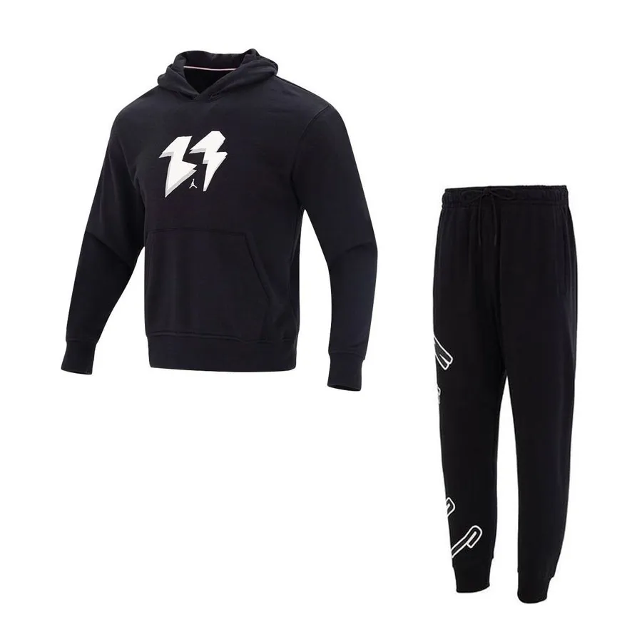 Bộ Thể Thao Nam Nike Jordan Hoodie FQ1871-010 FQ1869-010 Màu Đen Size L ...