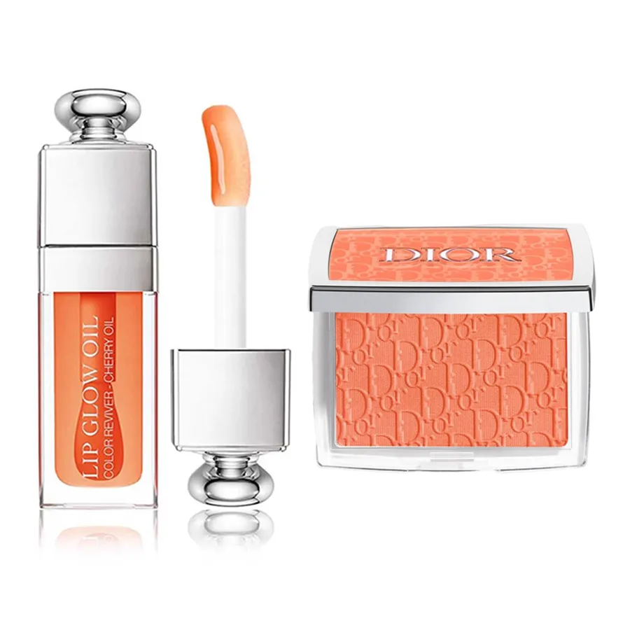 Combo Son Dưỡng Dior Addict Lip Glow Oil Màu 004 Coral Và Phấn Má Hồng ...