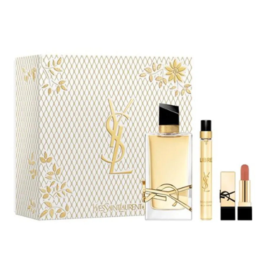 Set Nước Hoa Nữ YSL Yves Saint Laurent Libre EDP Và Son Môi 3 Món | Vua Hàng Hiệu