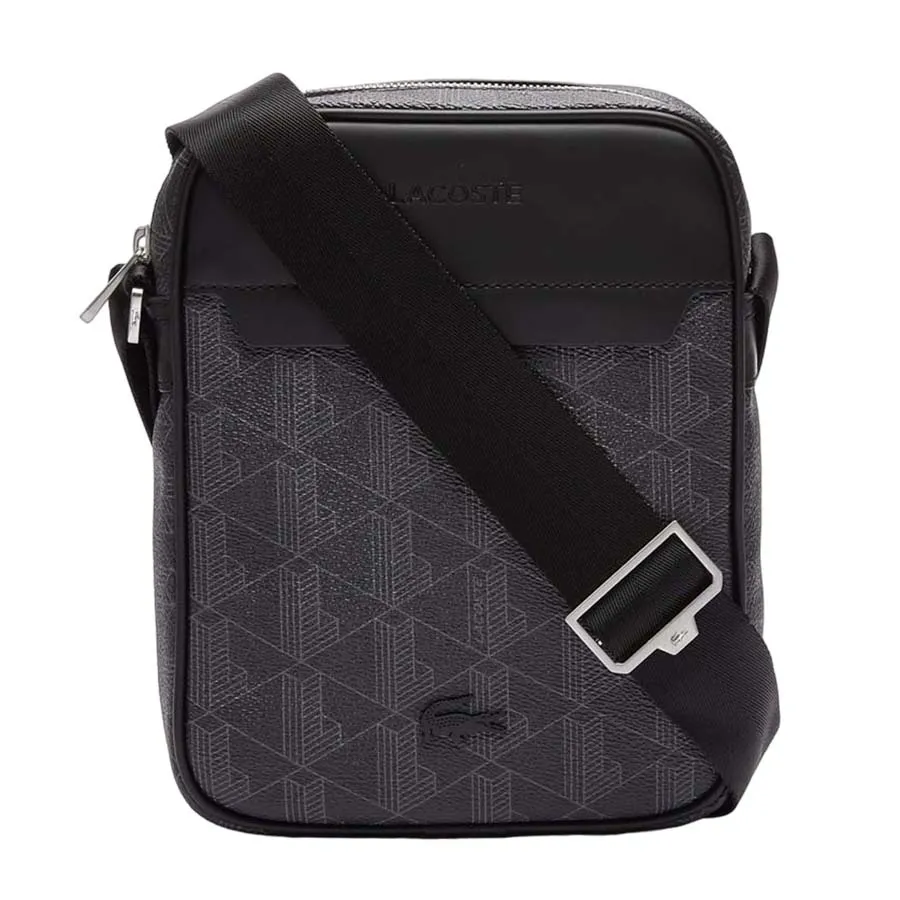 Túi Đeo Chéo Nam Lacoste The Blend Monogram Canvas Bag NH3653 Màu Đen ...