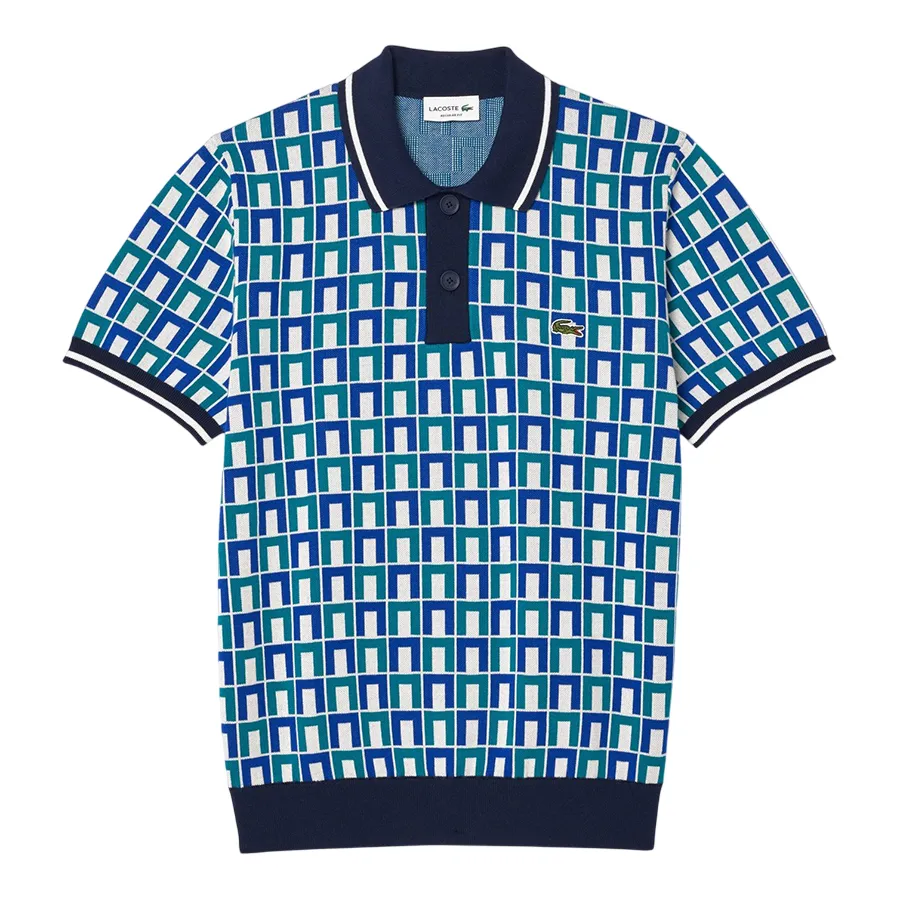 Áo Polo Nam Lacoste Robert George Motif Regular Fit AH7672 IS8 Màu Xanh ...