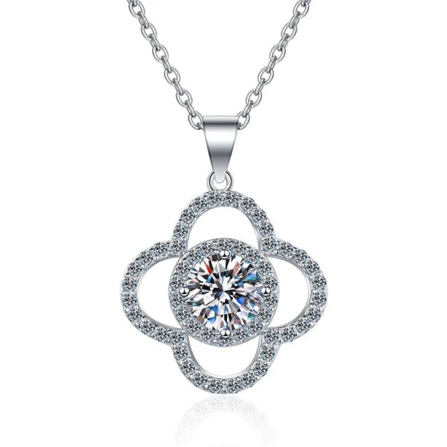 Dây Chuyền Nữ Lili Jewelry Đính Kim Cương Moissanite Cỏ 4 Lá Magnus ...