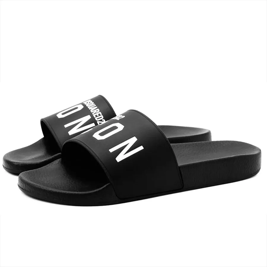 Dép Nam Dsquared2 Icon Slides In Black Màu Đen Size 40 N-DG | Vua Hàng Hiệu