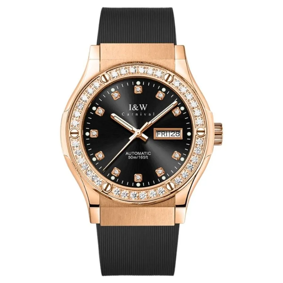 Đồng Hồ Nam I&W Carnival Automatic Watch IW55851G68 Màu Đen - Vàng Gold | Vua Hàng Hiệu