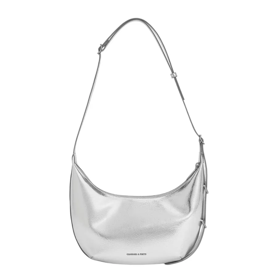 Túi Đeo Vai Nữ Charles & Keith CNK Bryna Metallic Curved Hobo Bag ...