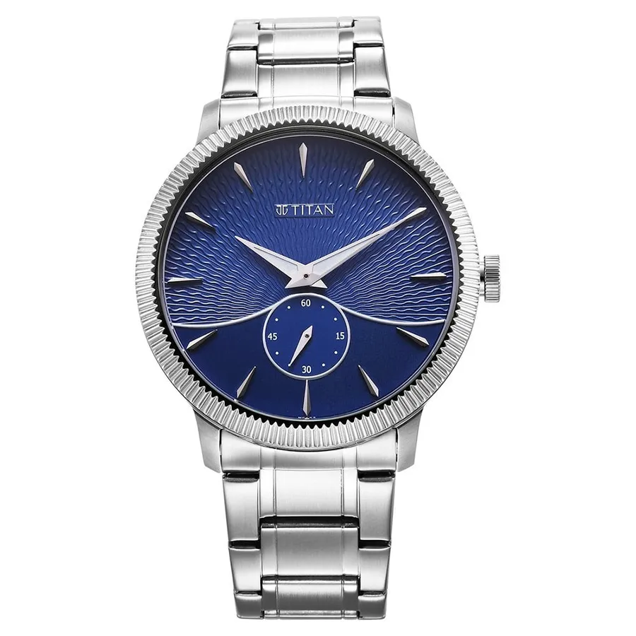 Đồng Hồ Nam Titan Regalia Opulent Quartz Analog Blue Dial Silver ...