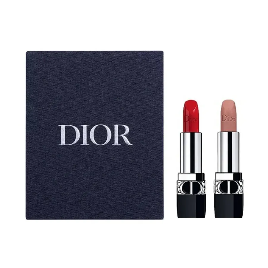 Set 2 Son Mini Dior Rouge Màu 999 Velvet Và 100 Velvet (1.5g x 2) | Vua Hàng Hiệu