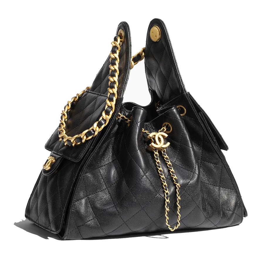 Túi Xách Nữ Chanel Small Hobo Bag Black Caviar Antique Gold Hardware ...