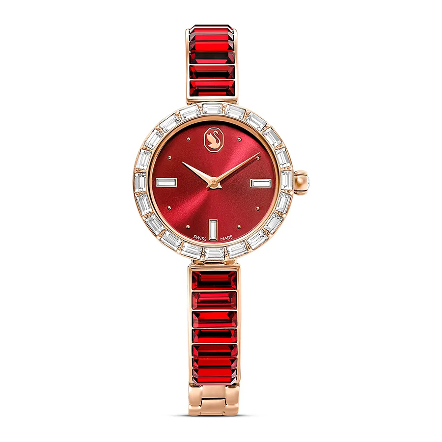 Đồng Hồ Nữ Swarovski Matrix Bangle Watch 5690811 Màu Đỏ | Vua Hàng Hiệu