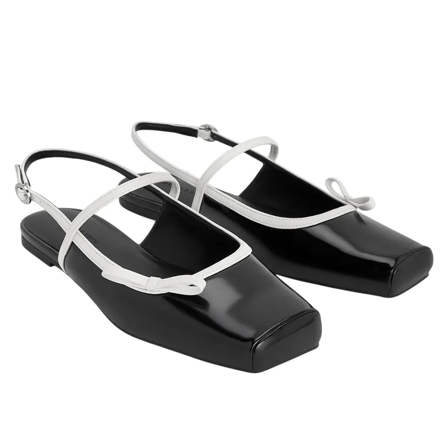 Giày Búp Bê Nữ Charles & Keith CNK Two-Tone Bow Slingback CK1-70381120 ...