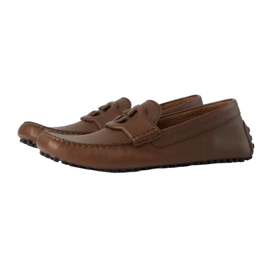 Giày Nam Gucci Moccasin Interlocking G Driver Brown Soft Leather Màu ...