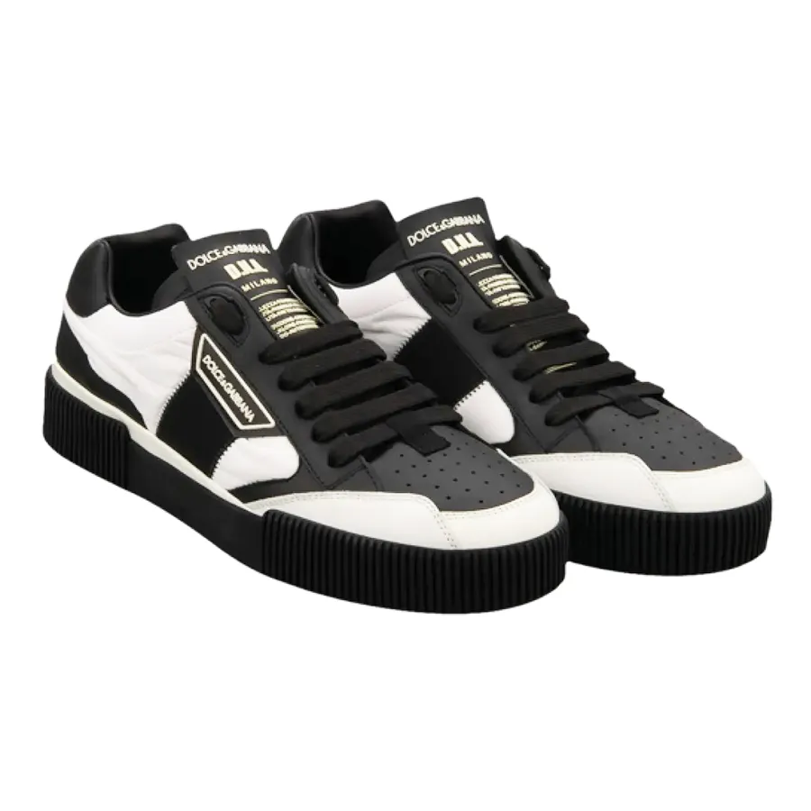 Giày Sneaker Nam Dolce & Gabbana D&G Logo Low Top MIAMI Black White ...
