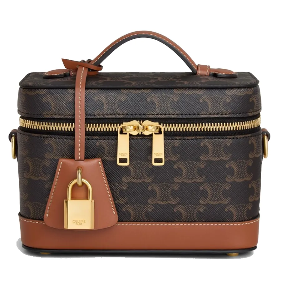 Túi Xách Nữ Celine Vanity In Triomphe Canvas And Calfskin 119462BZJ ...