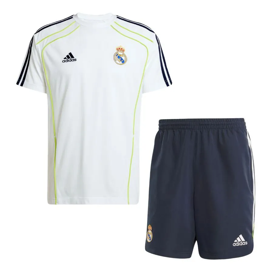Bộ Quần Áo Nam Adidas Real Madrid UBP JF2591/JF2593 Màu Trắng - Xanh ...