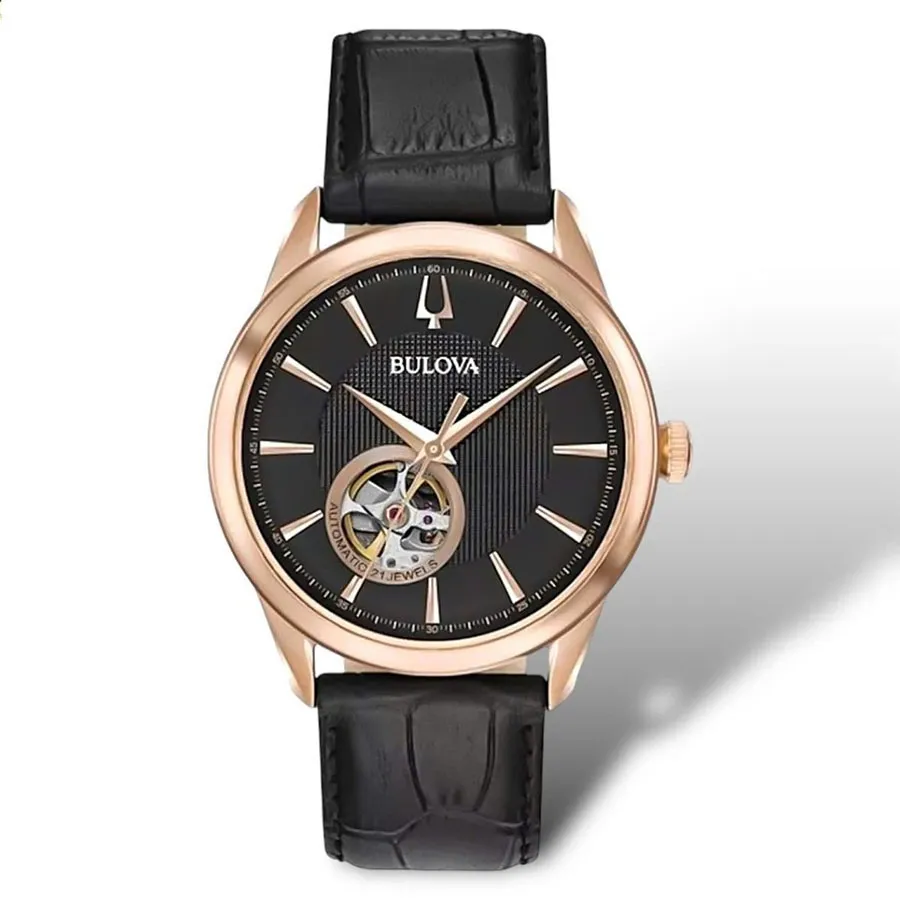 Đồng Hồ Nam Bulova Automatic 97A140 Màu Đen - Vàng | Vua Hàng Hiệu